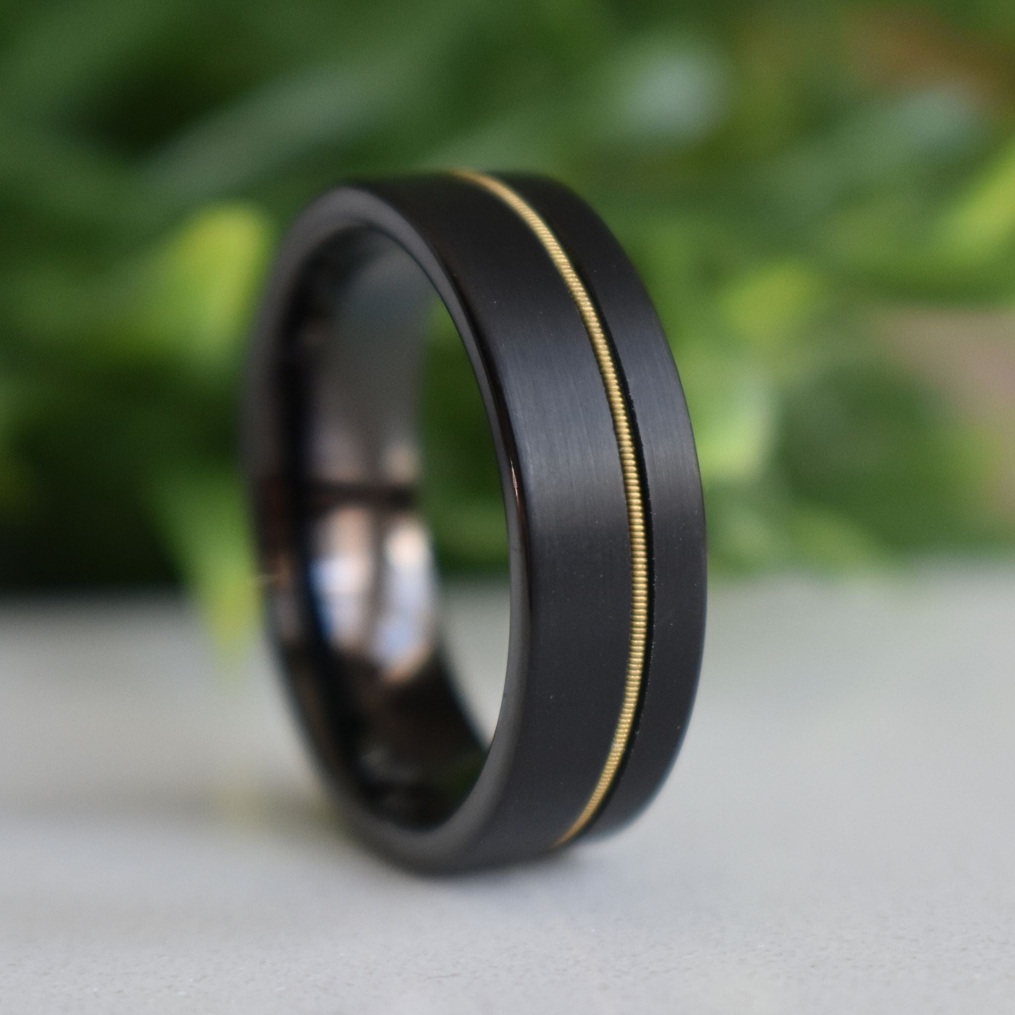 Guitar String 8mm Black Tungsten Ring – Tungsten Titans